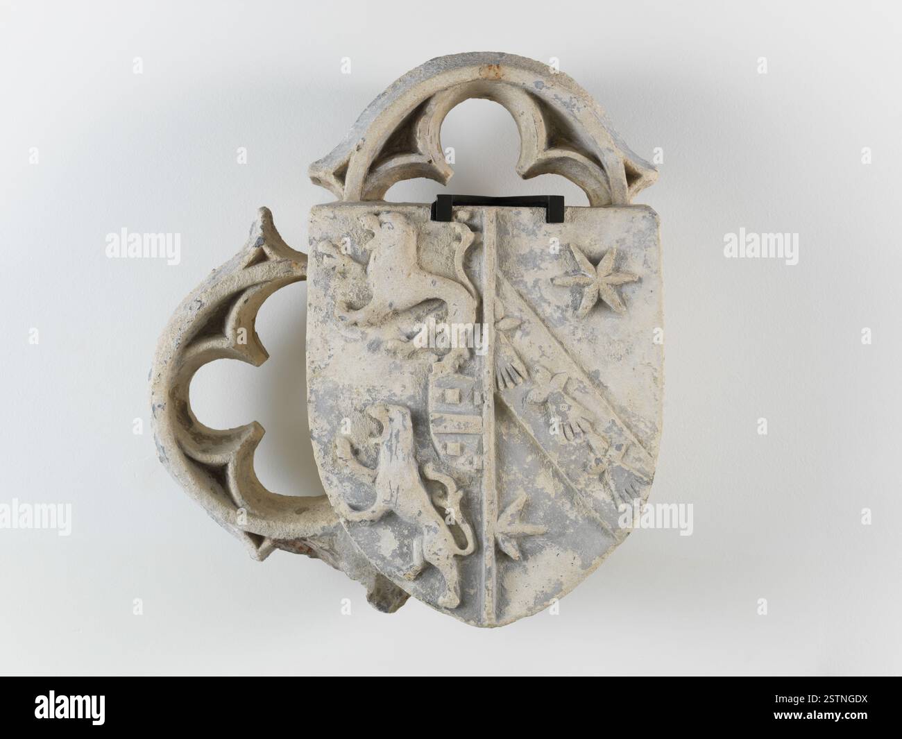 Ein heraldisches Design aus dem 15. Jahrhundert, das das Wappen von ...