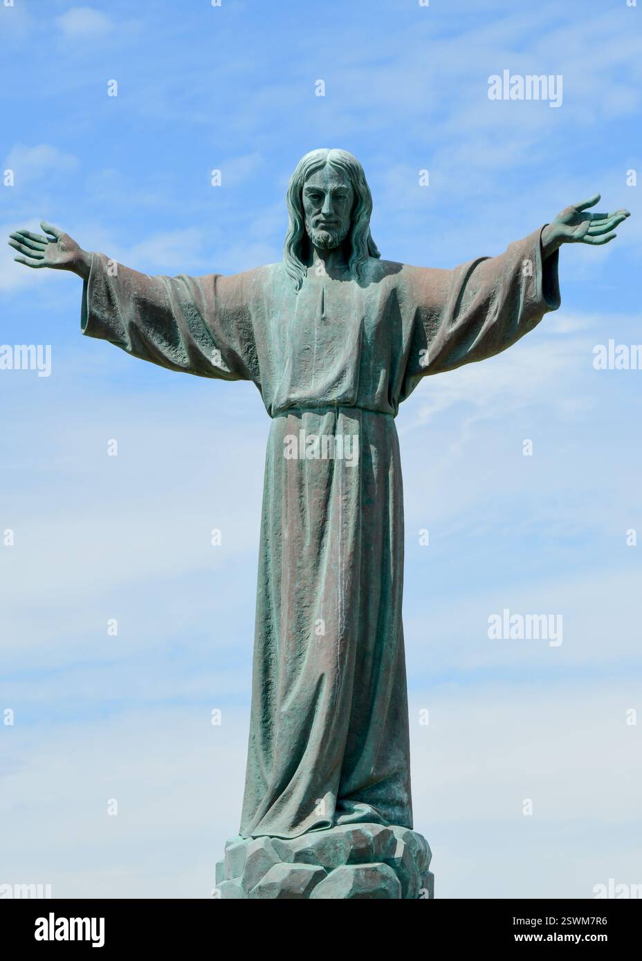 Statue Jesu Christi am Denkmal El Cristo de los Pescadores im Isla ...