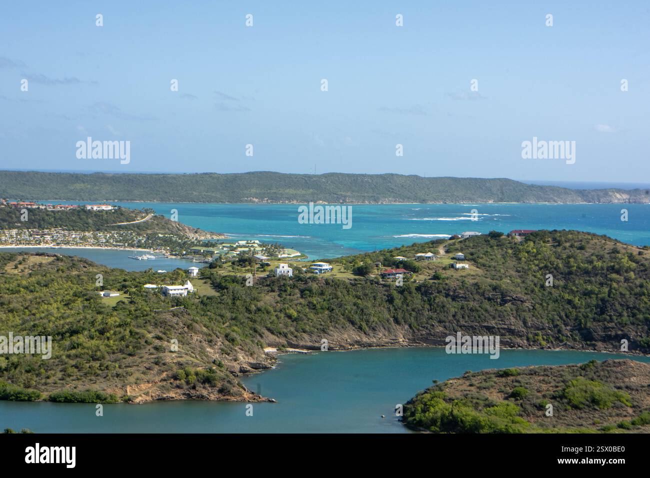 Blick vom Blockhouse in Antigua, einem historischen Militärgebäude auf ...