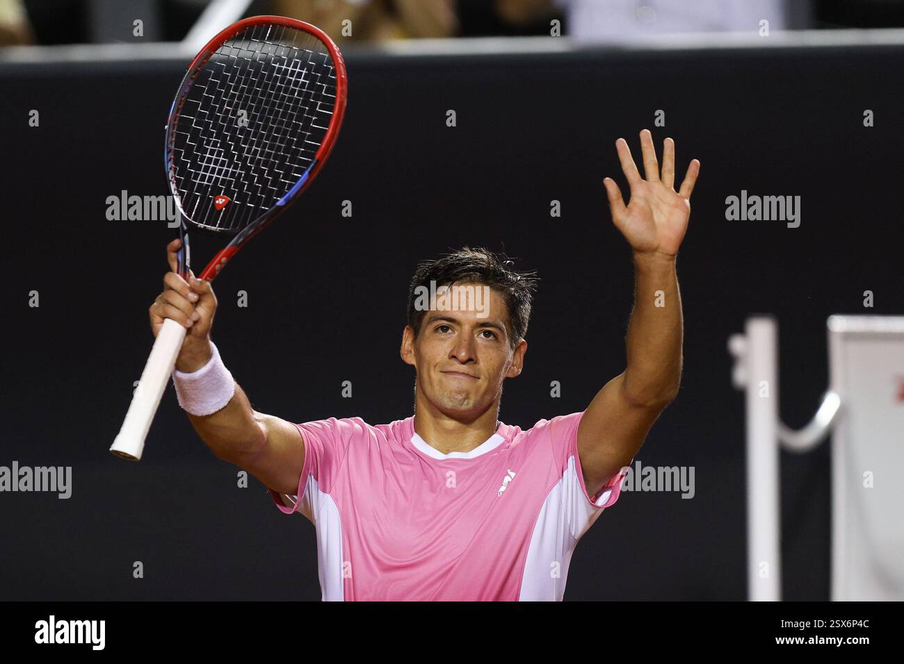 Brasilien, Brasilien. Februar 2025. Sebastian Baez aus Argentinien feiert nach dem ...