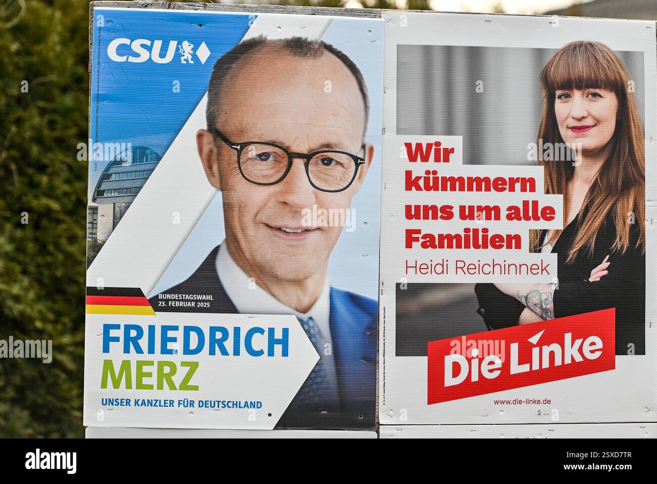 Deutschland, Bundestagswahl 2025, Wahlplakate Memmingen / 23.02.2025 ...