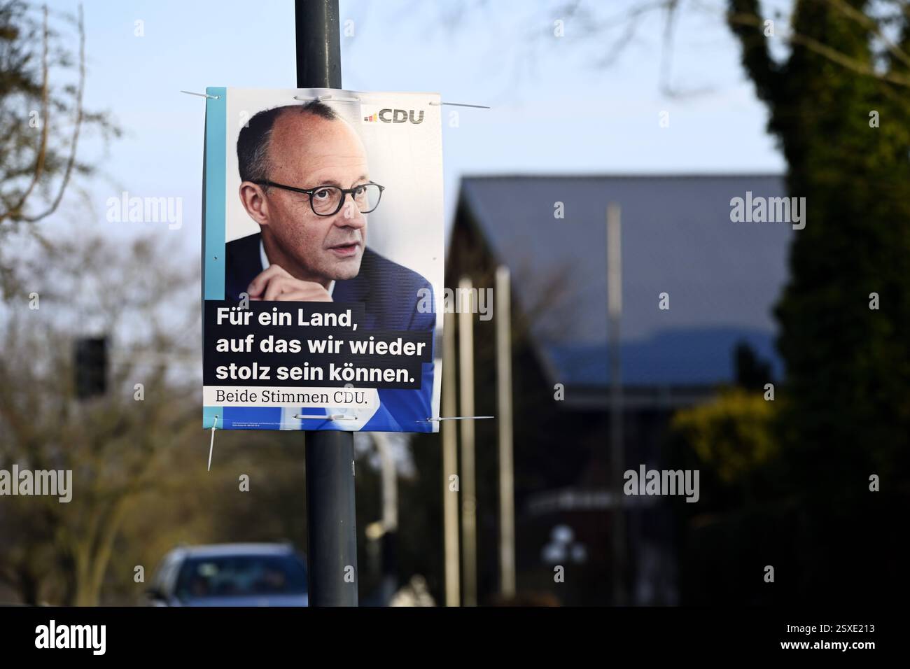 Wahlplakat der CDU mit Friedrich Merz zur Bundestagswahl 2025 *** CDU ...