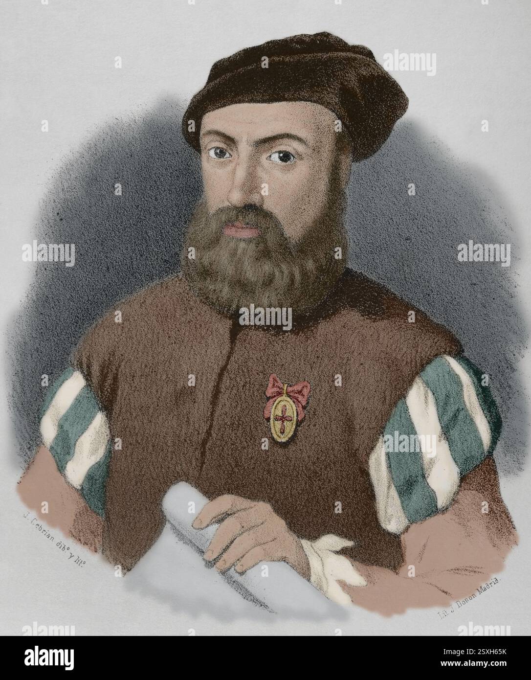 Ferdinand Magellan (1480-1521). Portugiesischer Entdecker. Hochformat ...