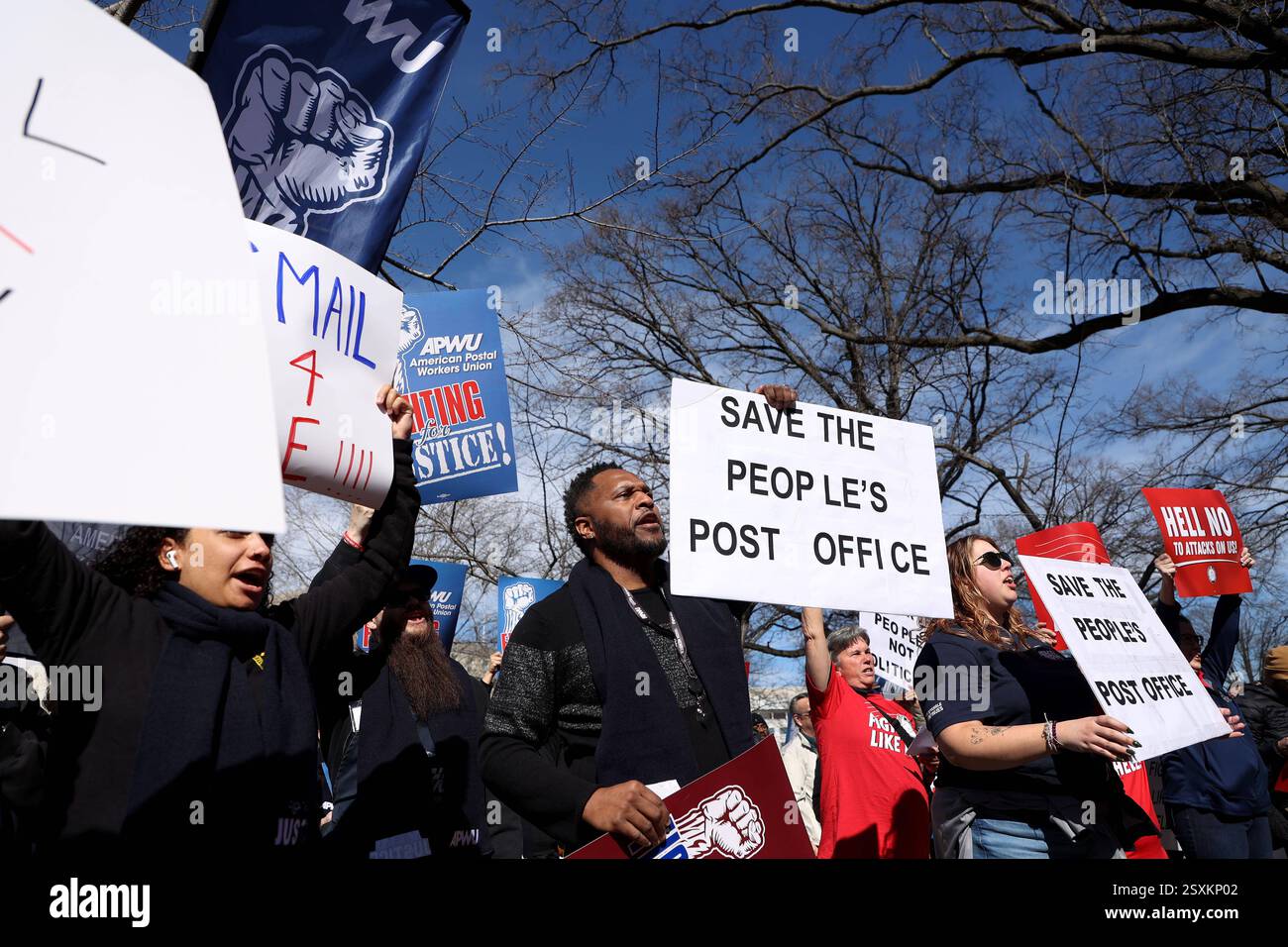 USPS-Proteste in Washington, District of Columbia, USA Postal Service ...
