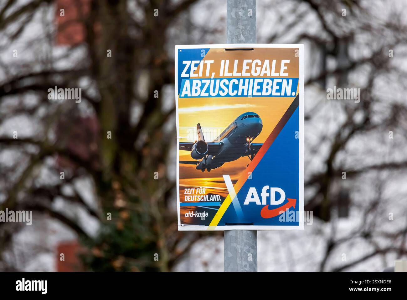 Wahlplakat der Partei AfD zur Bundestagswahl 2025. BTW25. // 24.02.2025 ...