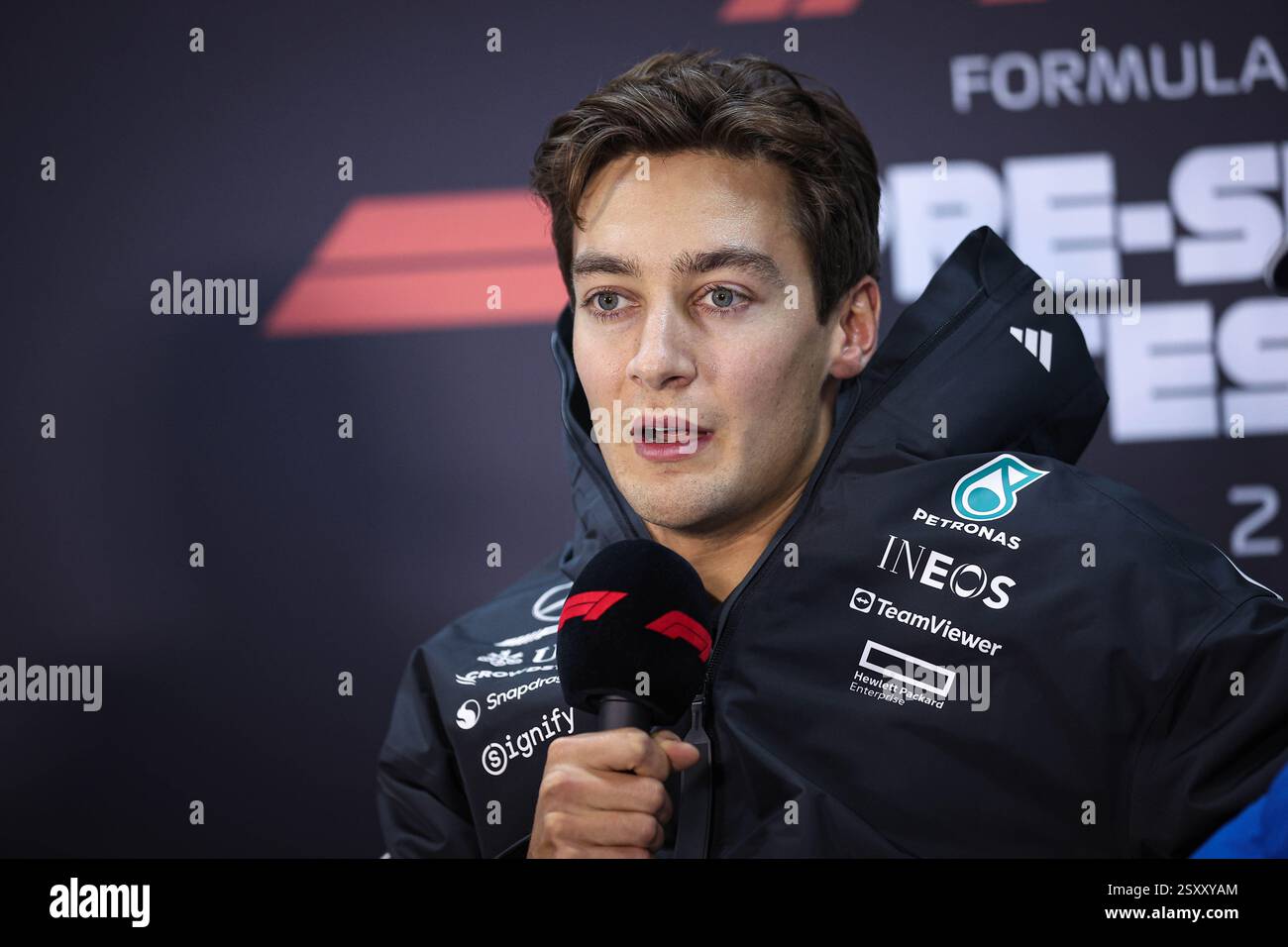 RUSSELL George (gbr), Mercedes AMG F1 Team W16, Porträt während der ...