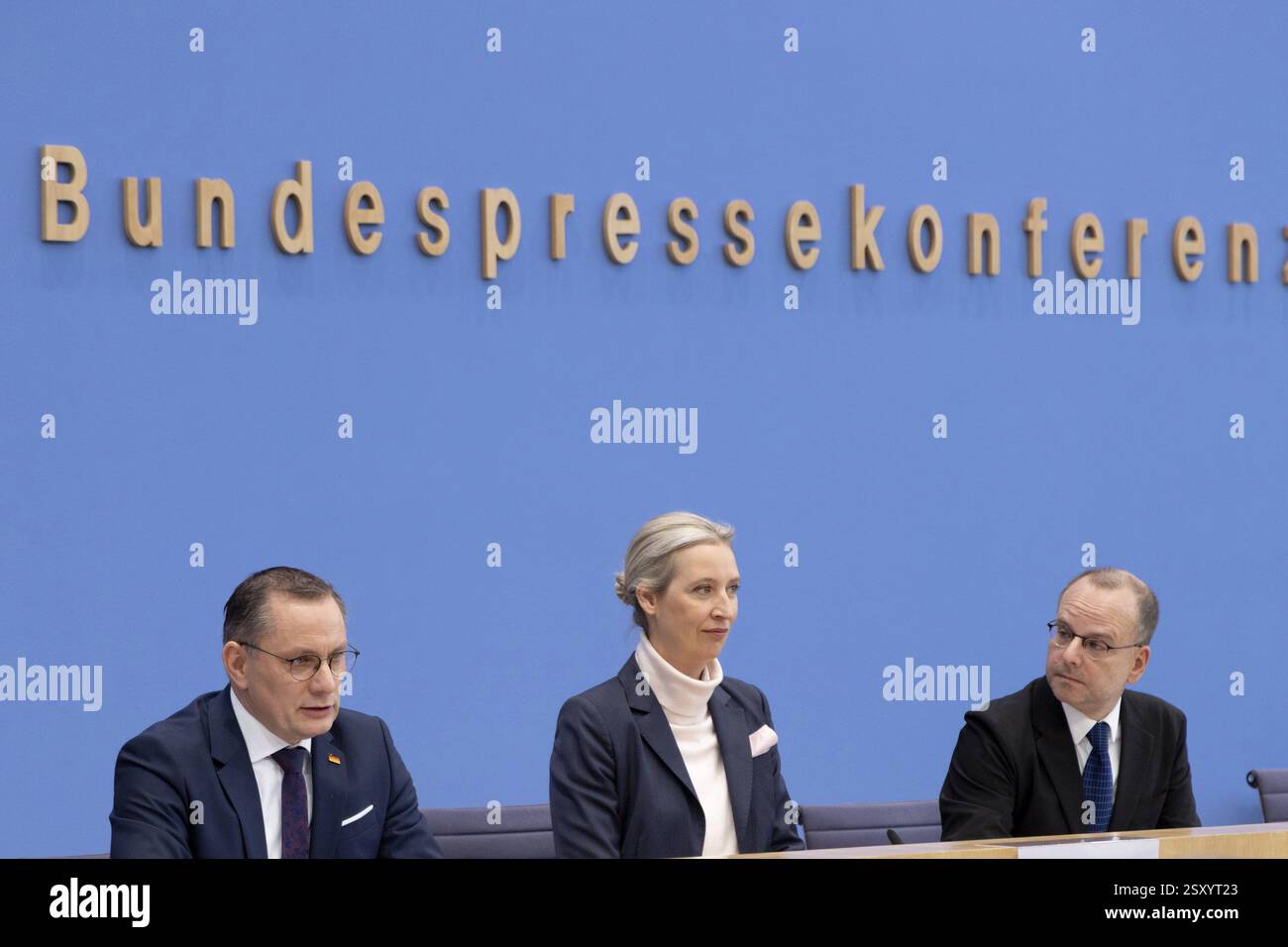 Tino Chrupalla (Bundessprecher der AfD), Dr. Alice Weidel (AfD ...