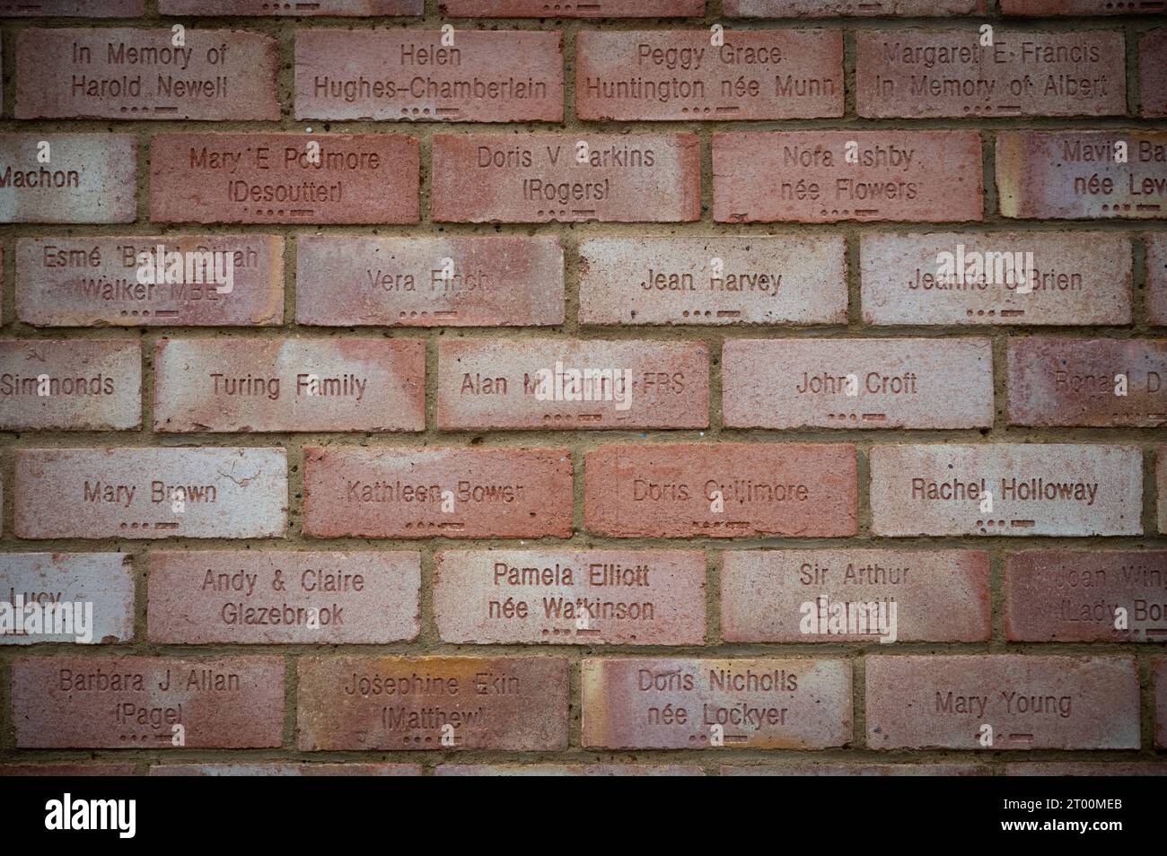 Codebreakers Wall.Bletchley Park, einst Heimat des britischen ...