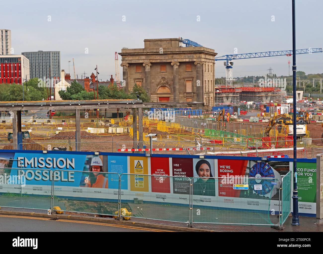 HS2 High Speed Two Works in Birmingham Curzon St, Bahnhof, Central ...
