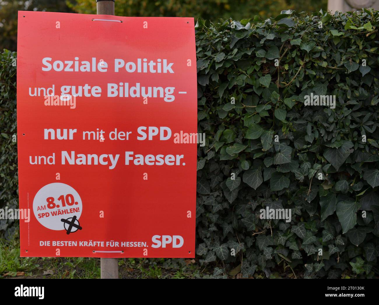 03.10.2023, xblx, Politik, Wahlplakat Landtagswahl, Wahlwerbung der SPD ...