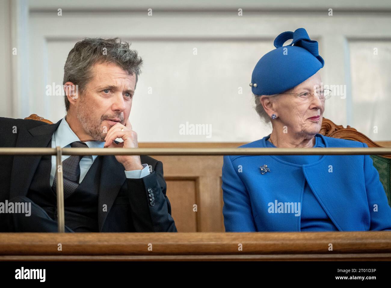 Dänemark. Oktober 2023. Königin Margrethe und Kronprinz Frederik bei ...