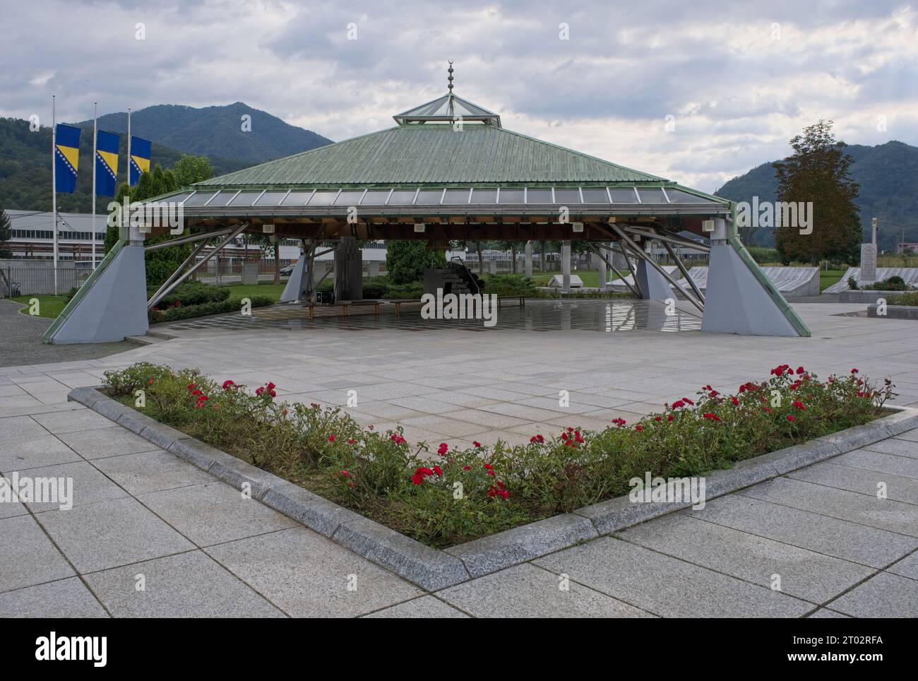 Potocari, Bosnien und Herzegowina - 2. Oktober 2023: Srebrenica ...