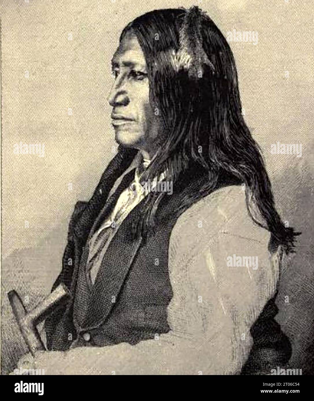 1888 Porträt von Spotted Tail, Häuptling der Brule Sioux-Indianer ...