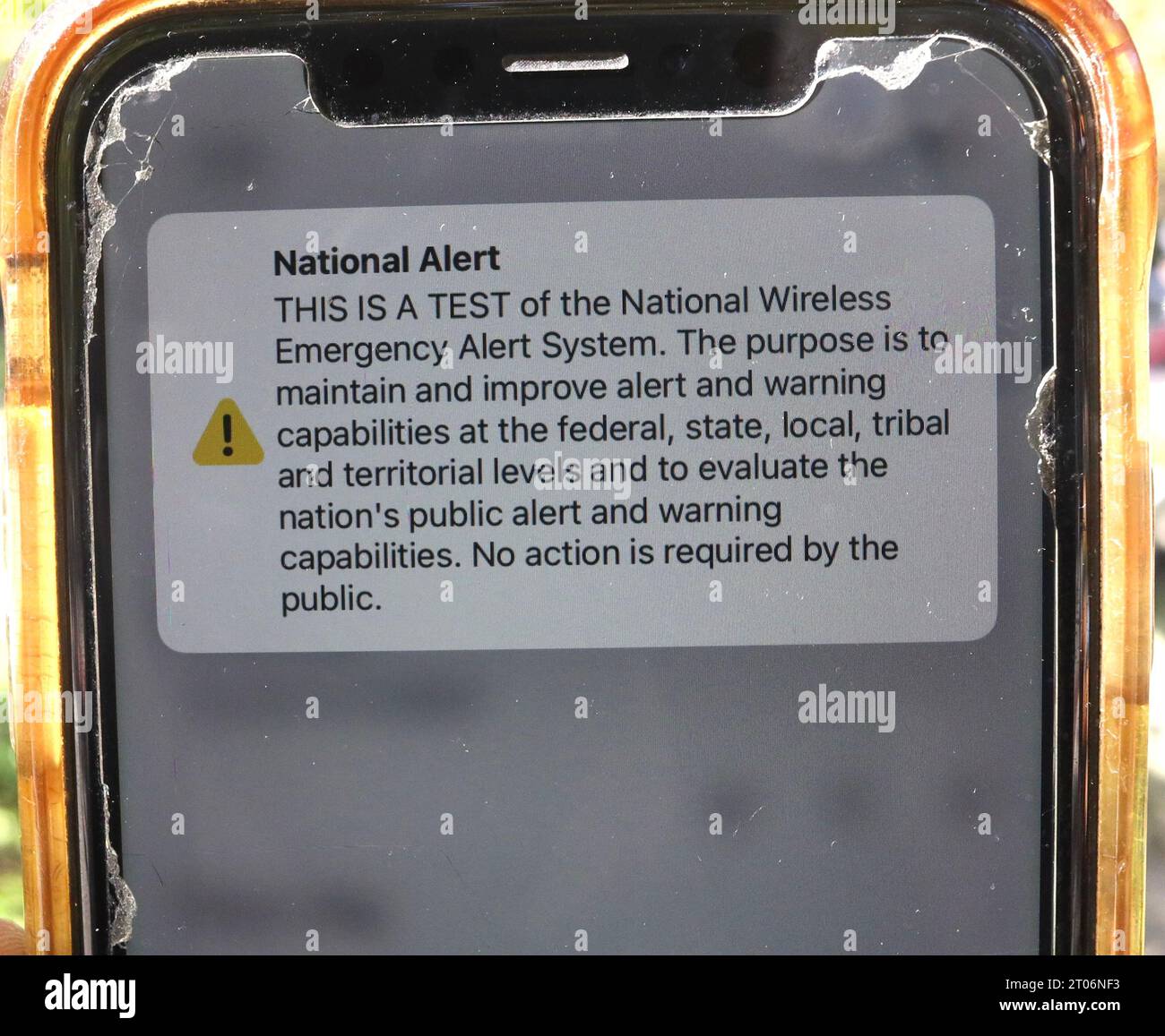 Oktober 2023, New York City, New York: (NEU) Nationwide Emergency Alert ...