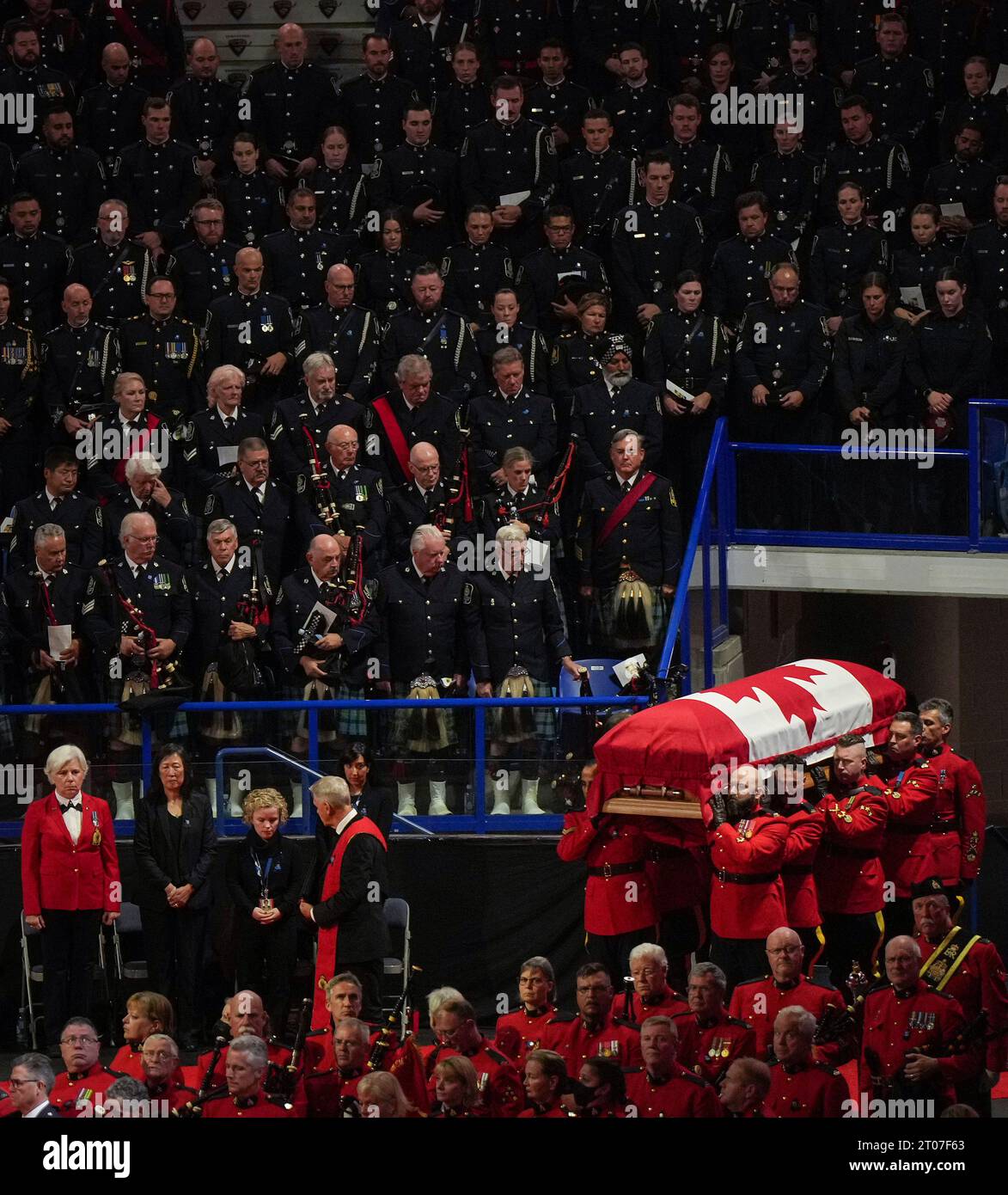 Pallbearers carry RCMP Const. Rick O'Brien's casket into a regimental ...