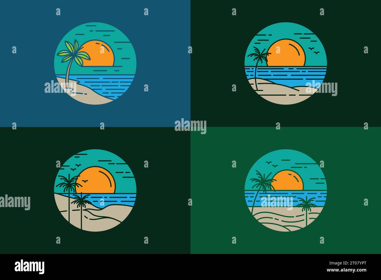 Palme an einem strand Stock-Vektorgrafiken kaufen - Alamy