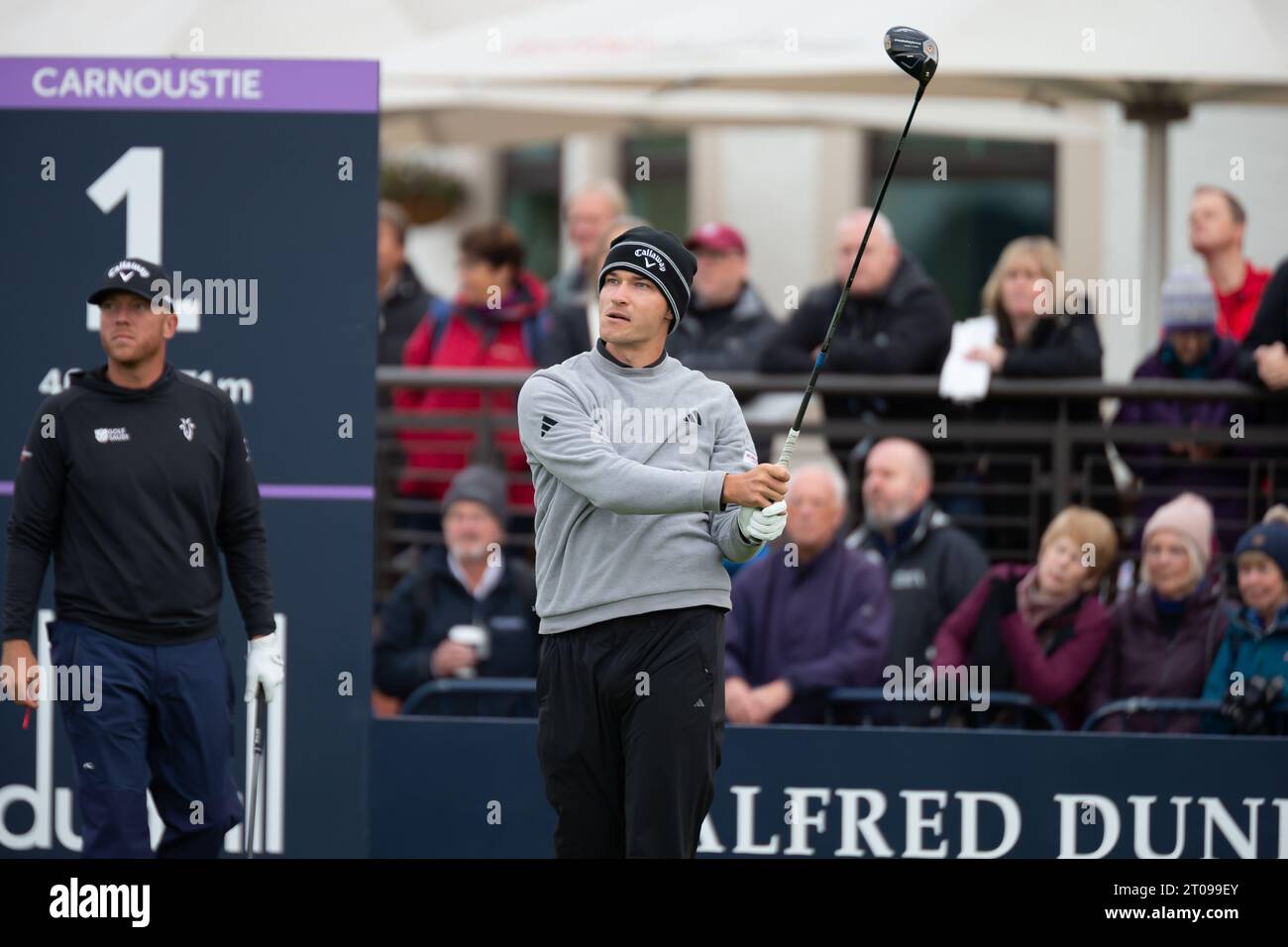 Carnoustie, Schottland. Oktober 2023. Talor Gooch sieht als Sohn aus ...