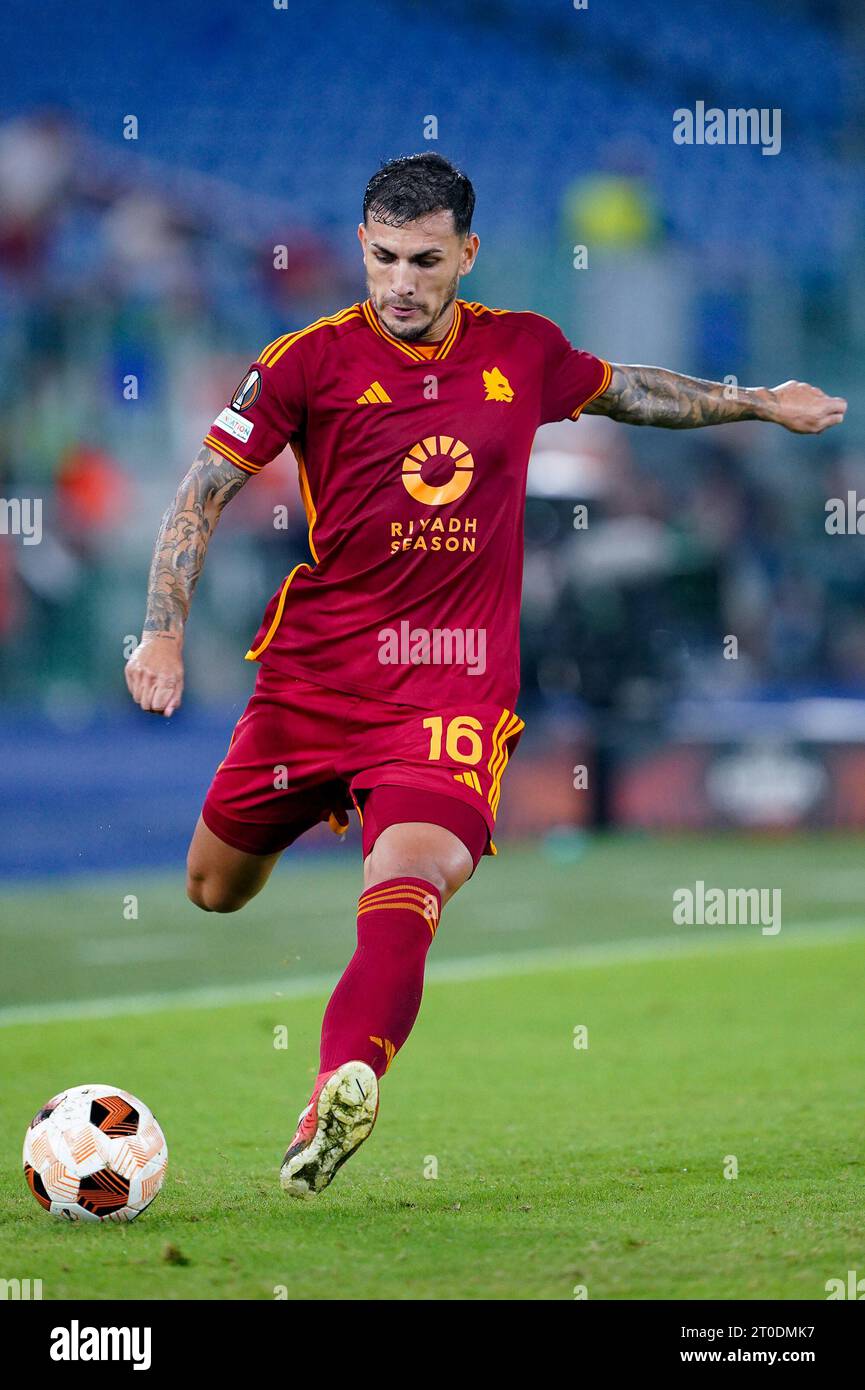 Rom, Italien. Oktober 2023. Leandro Paredes von AS Roma während des ...