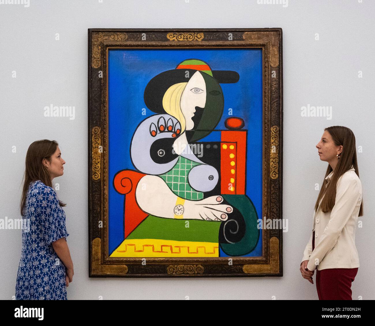 London, Großbritannien. 6. Oktober 2023. „Femme à la montre“, 1932, von Pablo Picasso (Est. Über ...