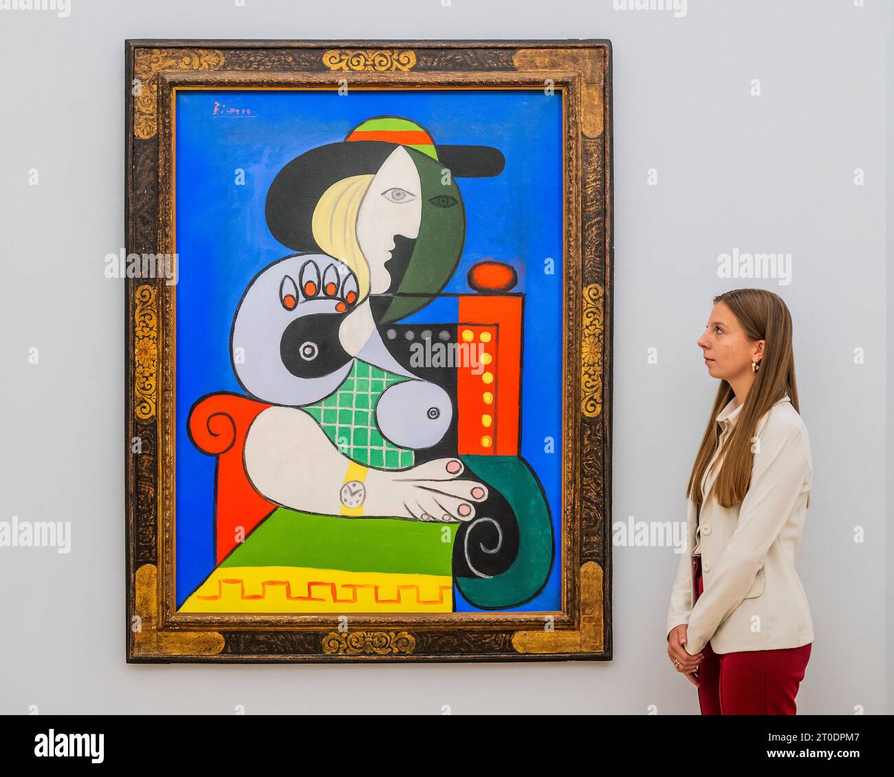 London, Großbritannien. Oktober 2023. Pablo Picassos Meisterwerk Femme à la Montre von 1932, das ...
