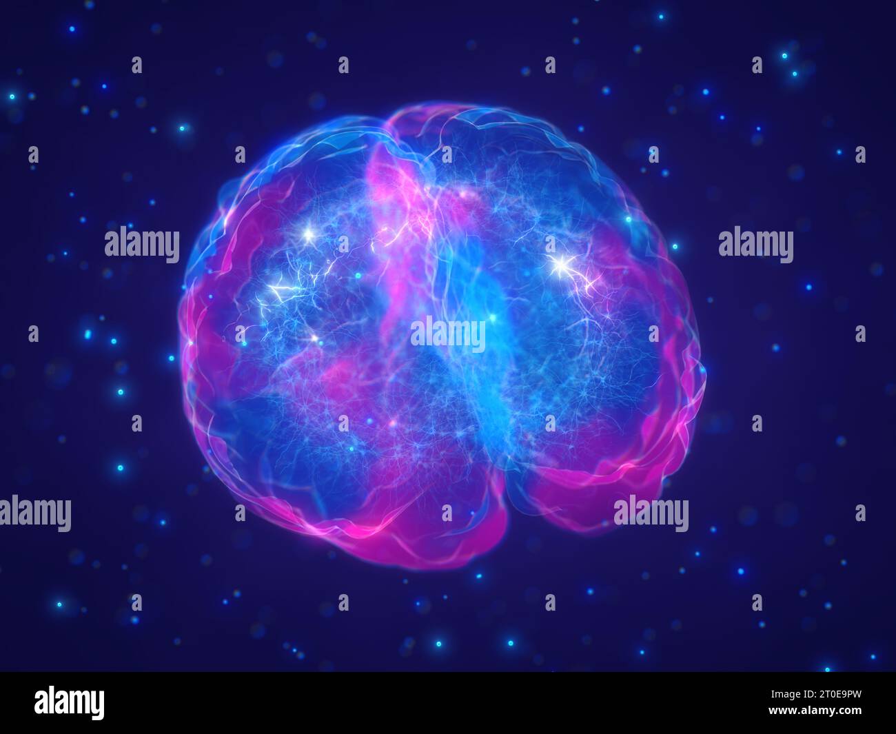 Künstliche Intelligenz und neuronales Netzkonzept. Neuronen, die ...