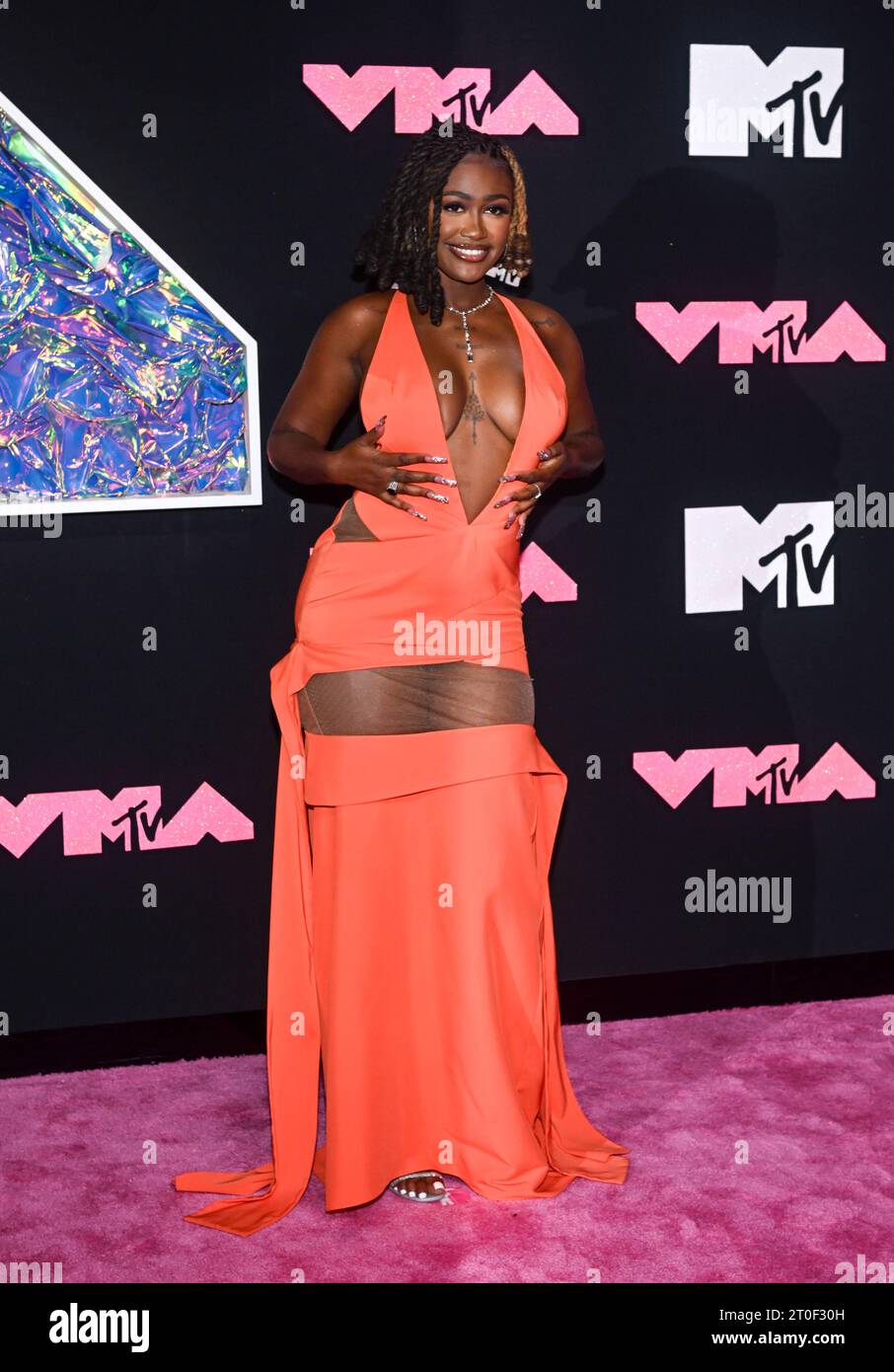 Kaliii nimmt an den Video Music Awards 2023 im Prudential Center in ...
