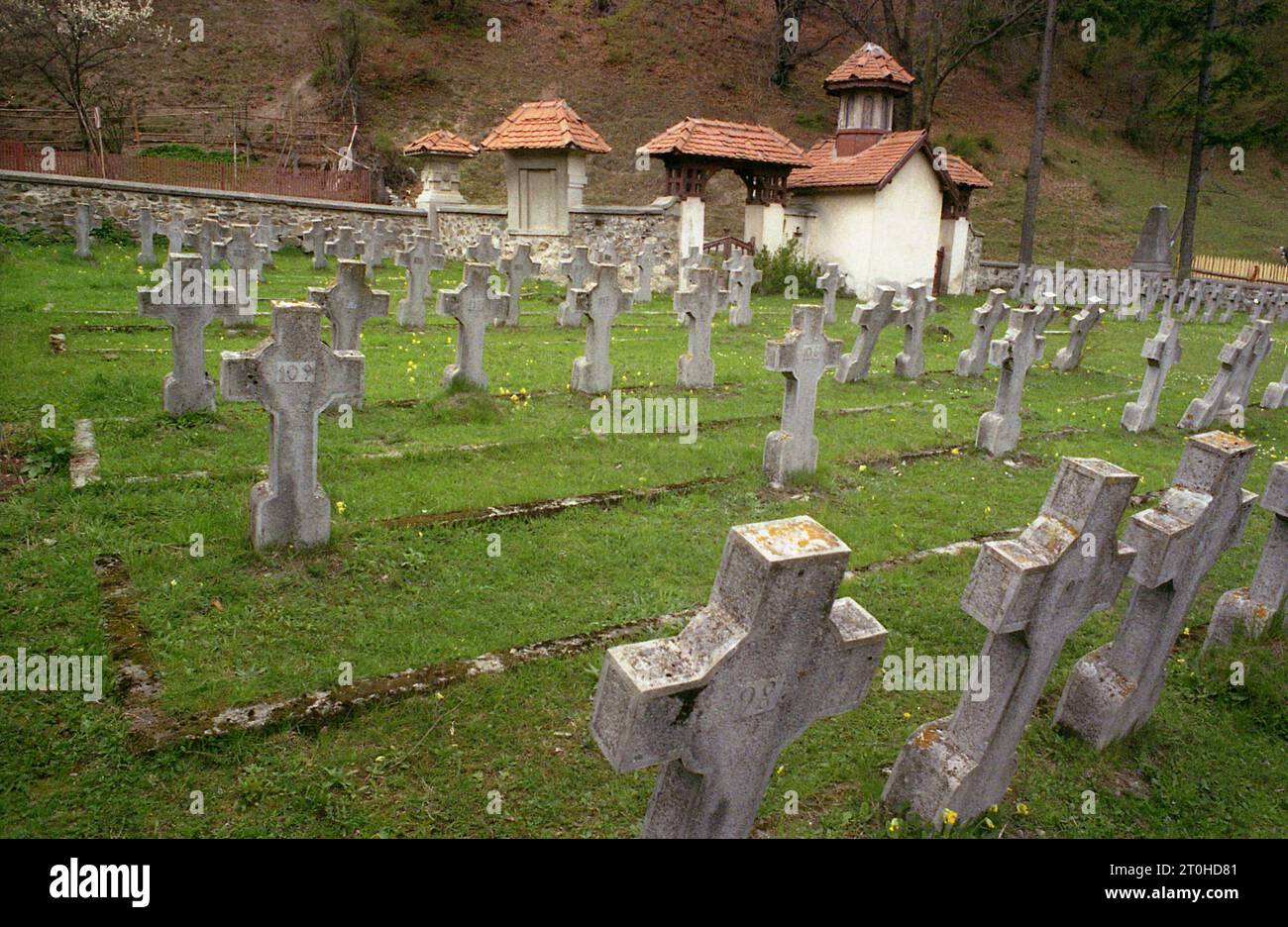 Dragoslavele, Landkreis Arges, Rumänien, 2001. Friedhof für die ...