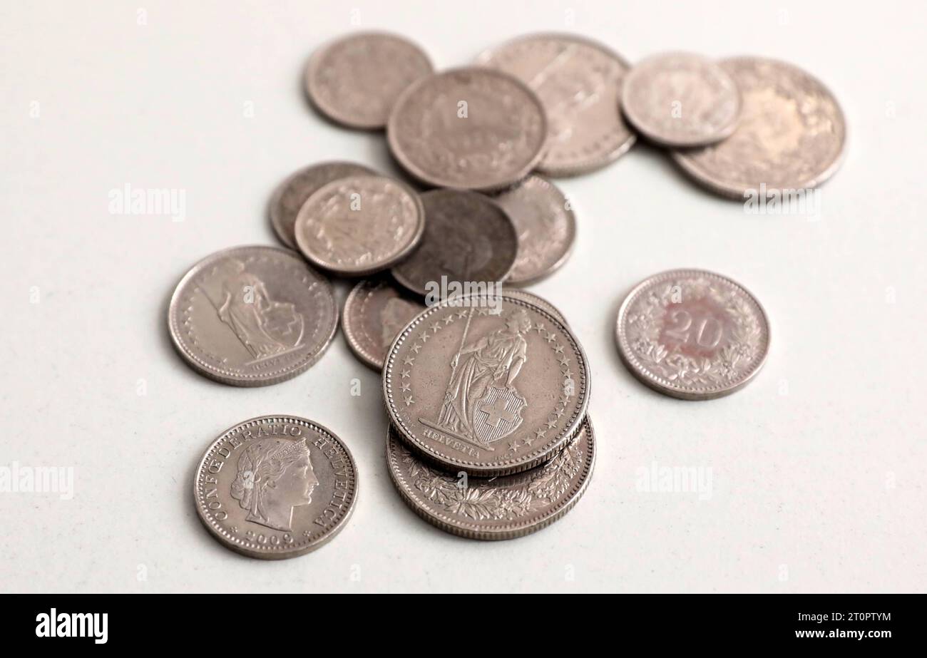 Kleingeld, Münzen, Währung jeweils in Schweizer Franken SFr ...