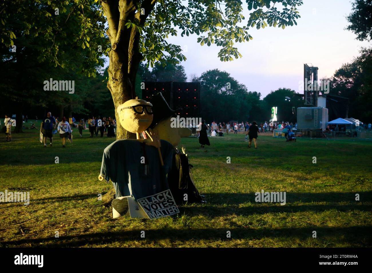 07252016: Philadelphia, Pennsylvania, USA: Bernie Sanders sitzt im FDR ...