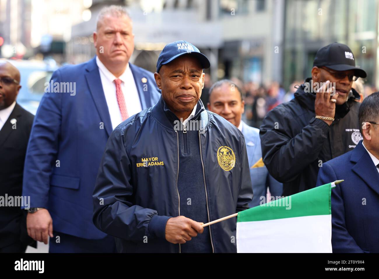 Der Bürgermeister von New York City, Eric Adams, nimmt an der Columbus ...