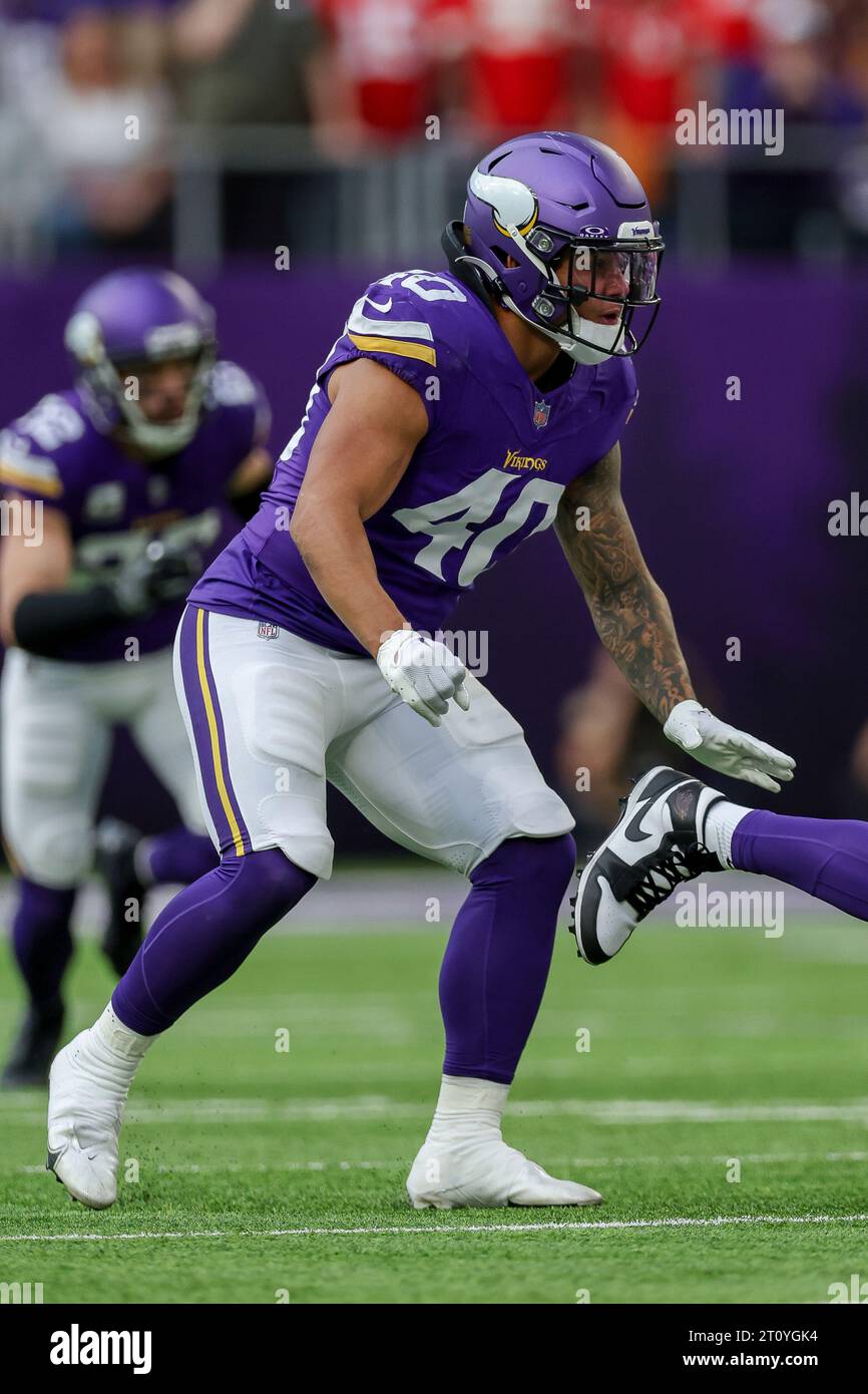 Minnesota Vikings linebacker Ivan Pace Jr. (40) in action against the ...