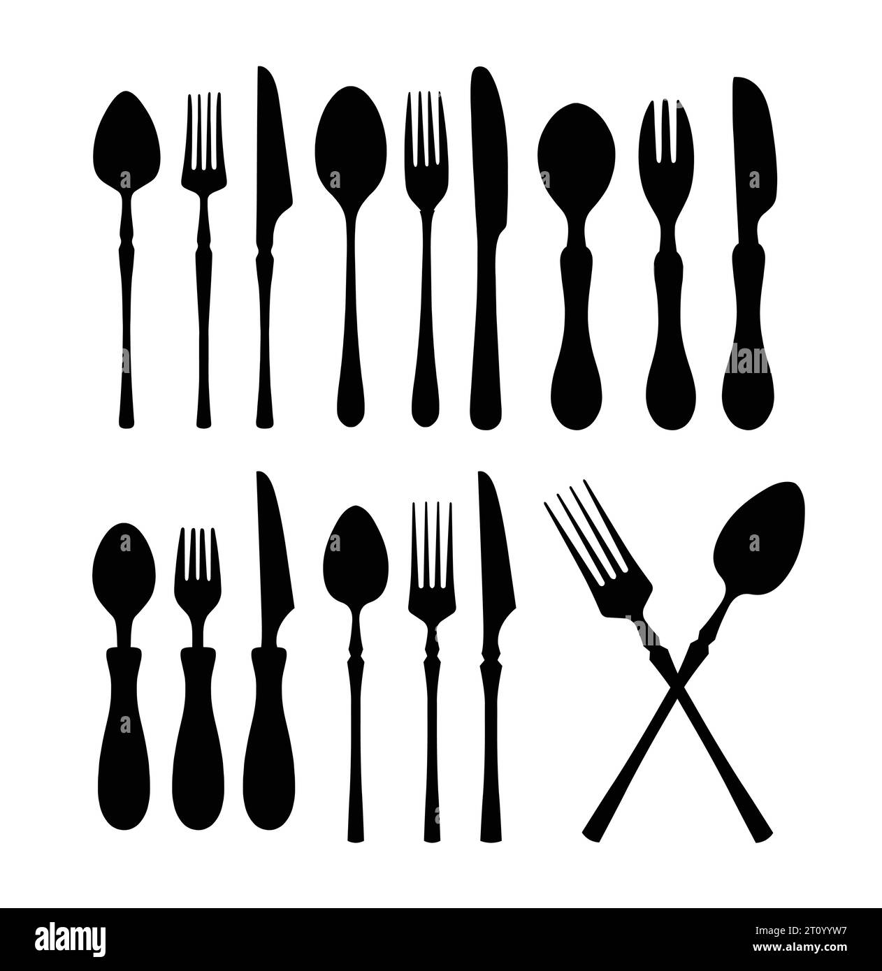 Löffel messer gabel piktogramm Stock-Vektorgrafiken kaufen - Alamy