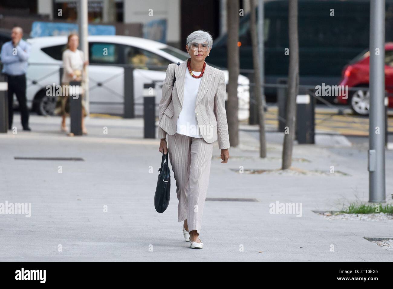 Rubiales' lawyer, Olga Tubau, arrives at the Audiencia Nacional to make ...