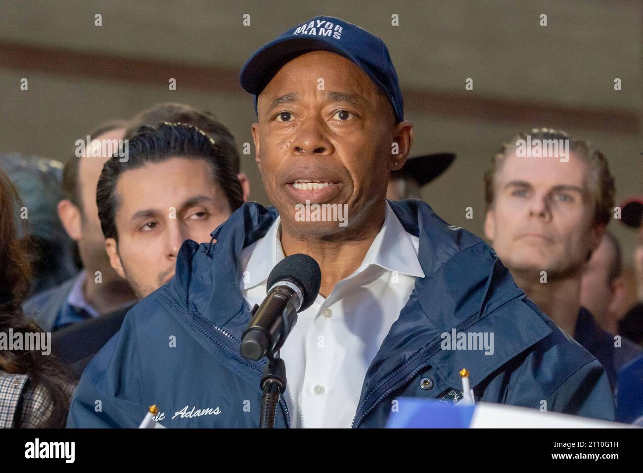 Der Bürgermeister von New York City, Eric Adams, spricht bei einer ...