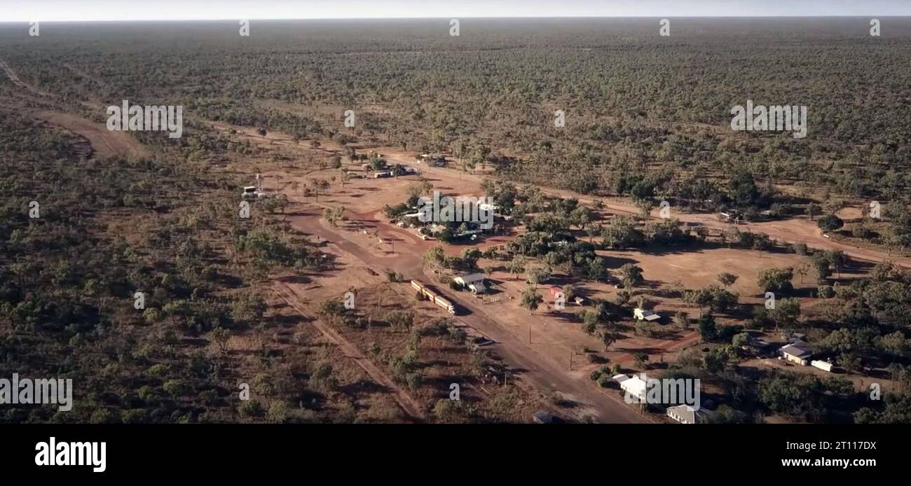 LETZTER HALT LARRIMAH, die australische Outback-Stadt Larrimah, 2023 ...