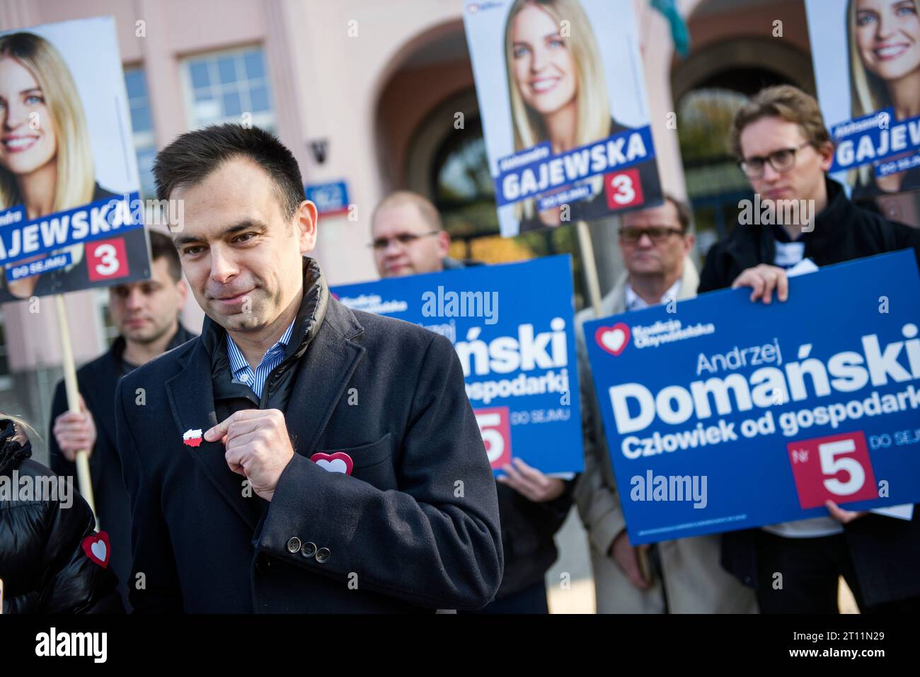 Andrzej Domanski nimmt an der Pressekonferenz vor der Warschauer ...