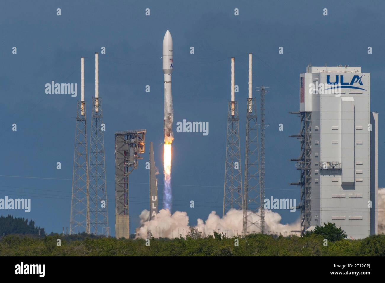 Cape Canaveral, Vereinigte Staaten von Amerika. Oktober 2023. Die Atlas V 501-Rakete der United ...