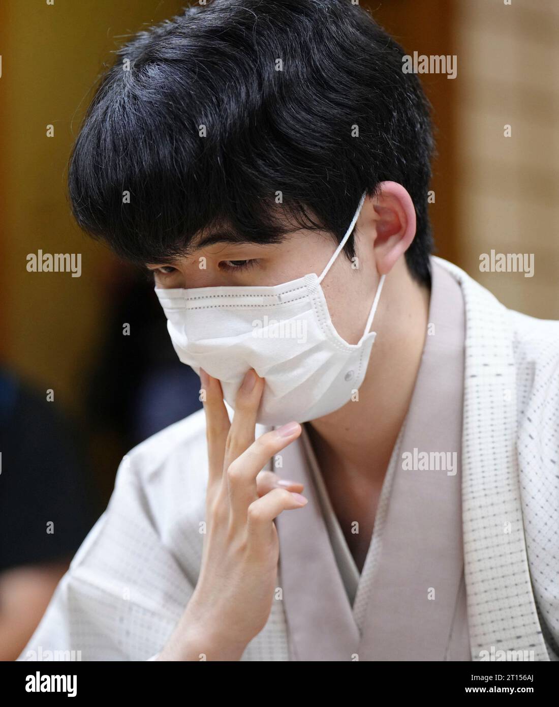 Shogi, Japanese chess player Sota Fuji plays the Game 4 in a best-of-five match against Takuya ...