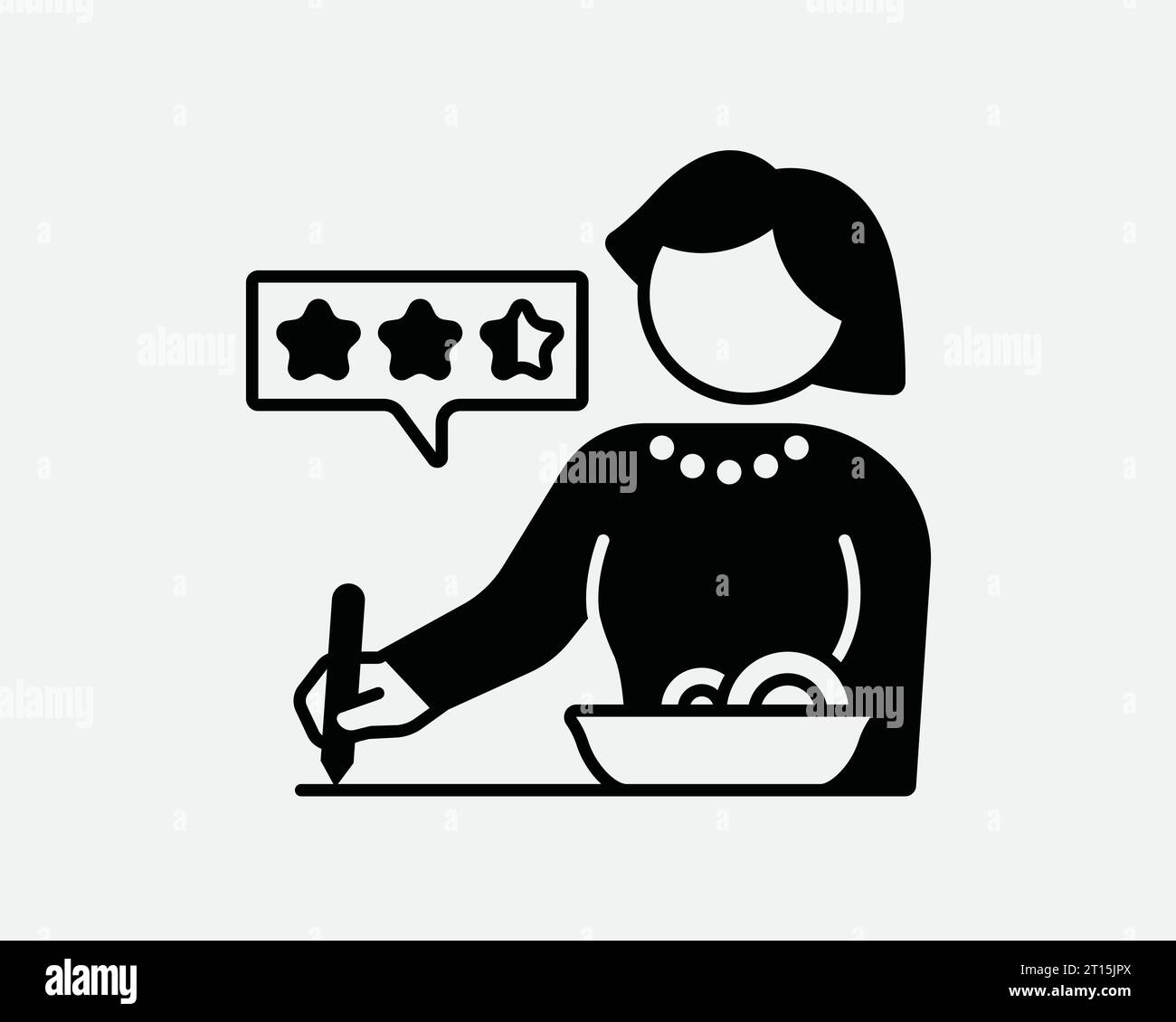 Food Review Icon Kritik Reviewer Judge Test Star Qualität Rang Ranking ...