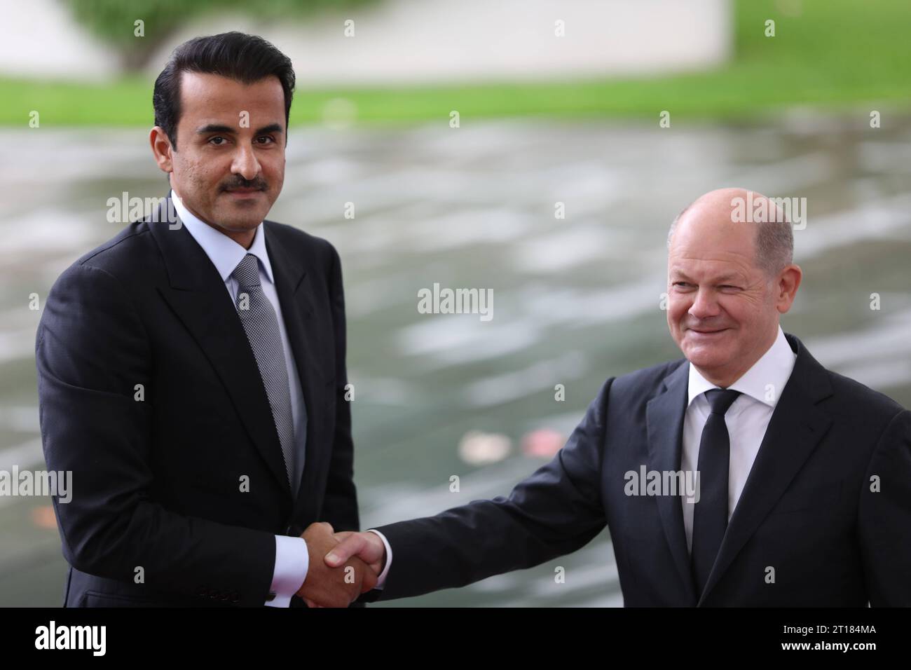 Berlin, Deutschland, 12.10.2023: Der Emir von Katar, Tamim bin Hamad Al ...