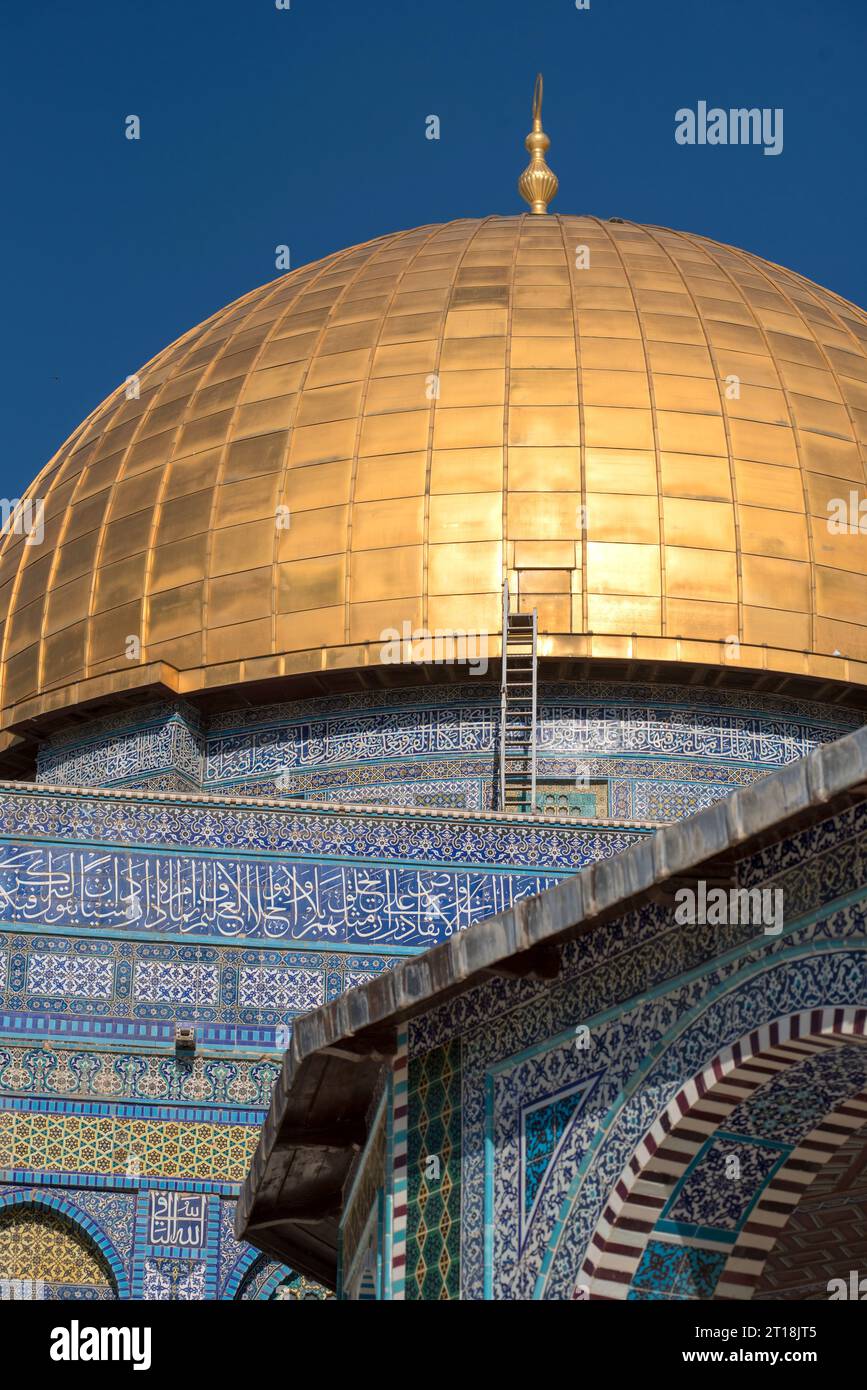 Der Felsendom, der Tempelberg, die al-Aqsa Moschee, Jerusalem, Israel ...