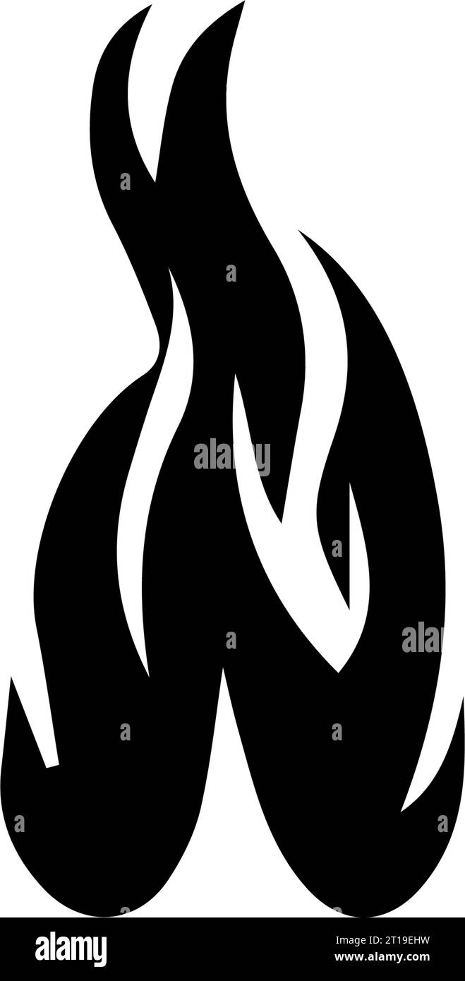 Eine Reihe von Piktogrammen zeigt Symbole zum Thema Feuer. Das Bild ...