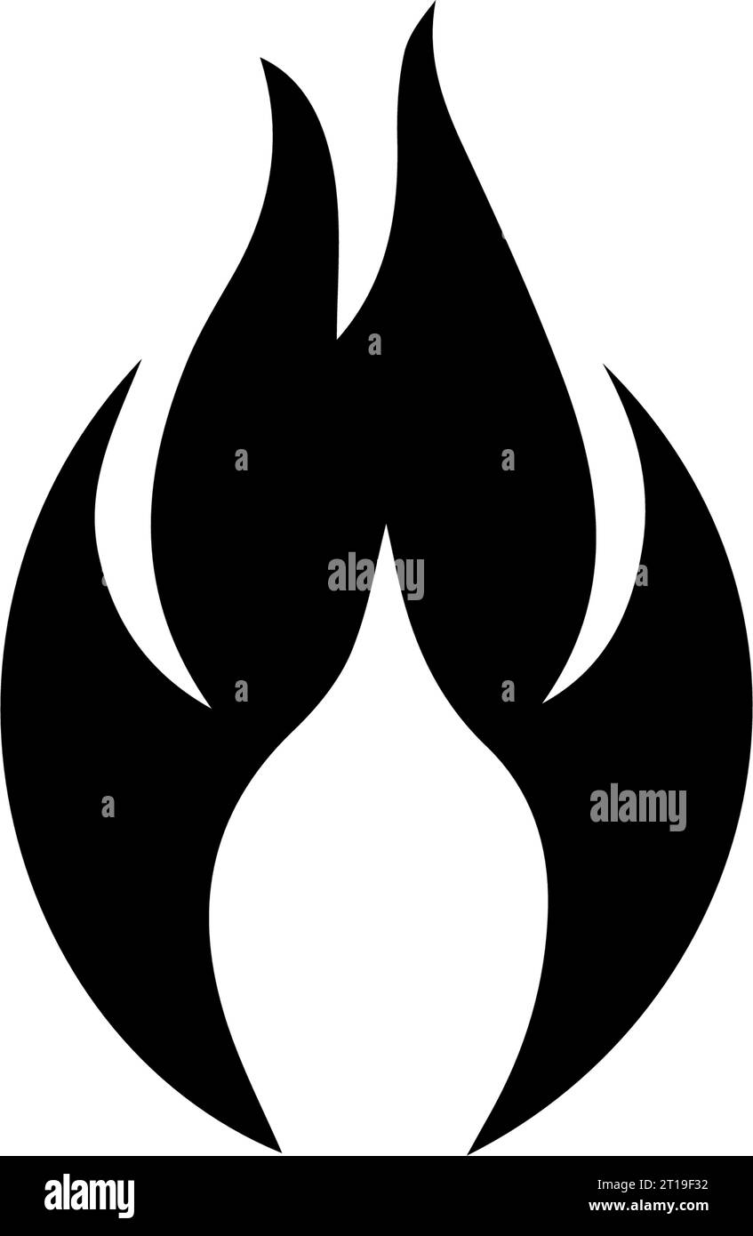 Eine Reihe von Piktogrammen zeigt Symbole zum Thema Feuer. Das Bild ...