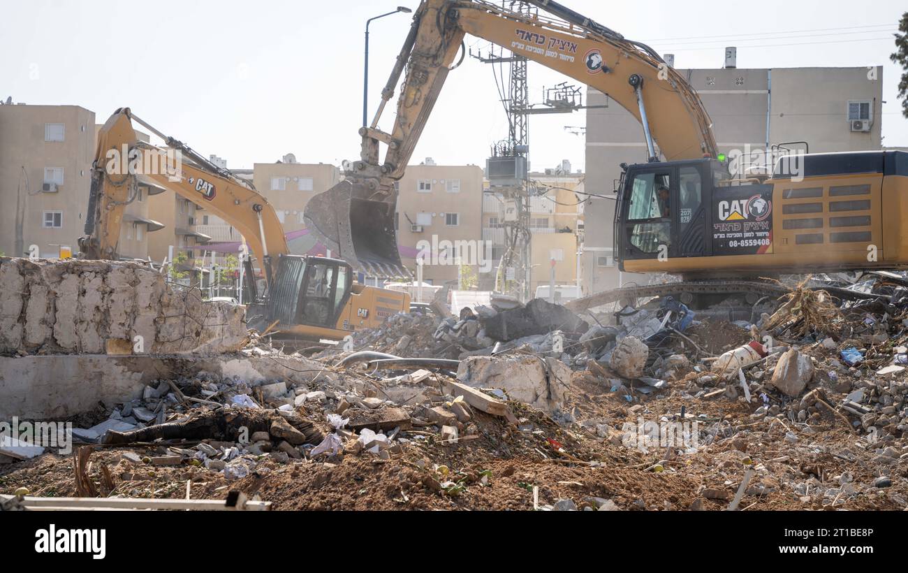 Sderot, Israel. Oktober 2023. Die Polizeistation in Stroud City war ...