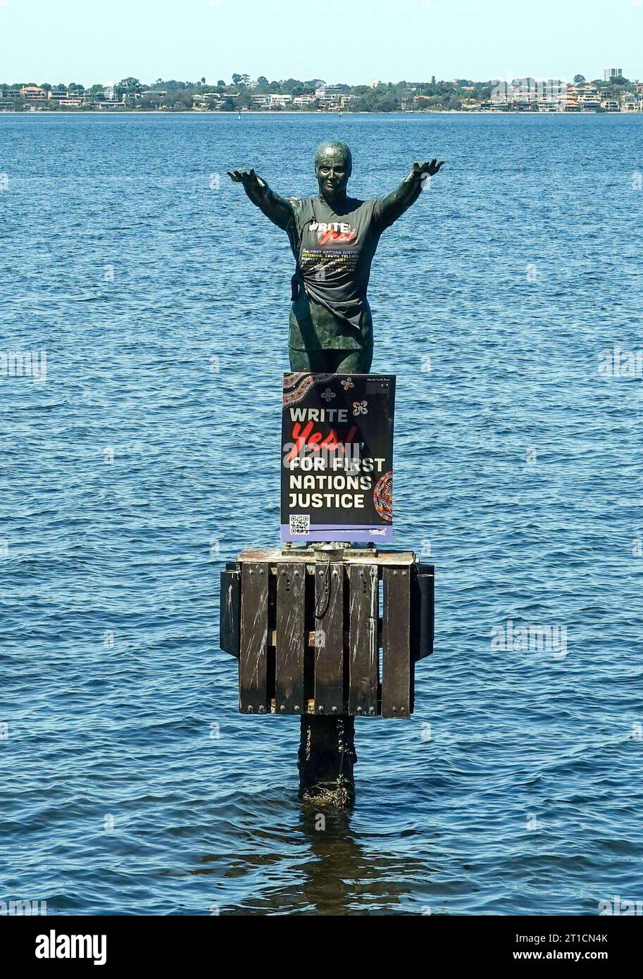 Perth, Australien - 13. Oktober 2023 die Eliza ist eine Bronzeskulptur ...