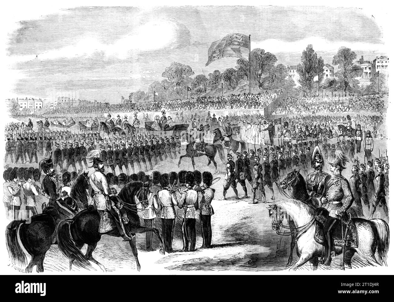 The Volunteer Review in Hyde Park, [London], 1860. Die Freiwilligen ...