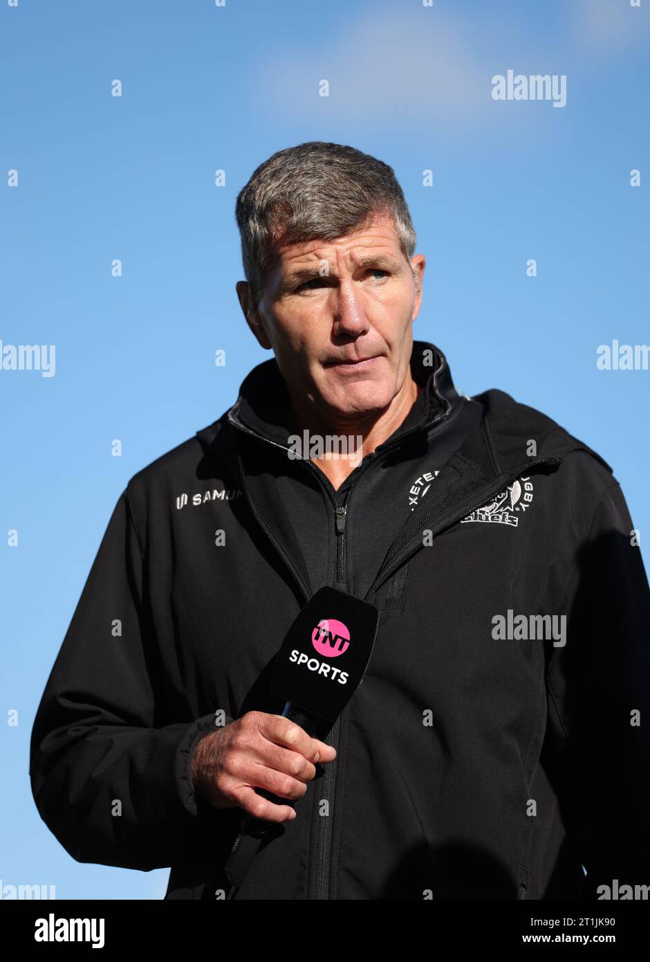 Rob Baxter, Direktor des Rugby-Teams von Exeter, wird nach dem ...