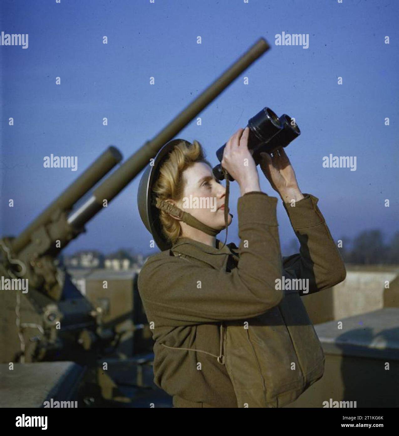 Die Auxiliary Territorial Service zu einem Anti-Aircraft Gun Site in ...