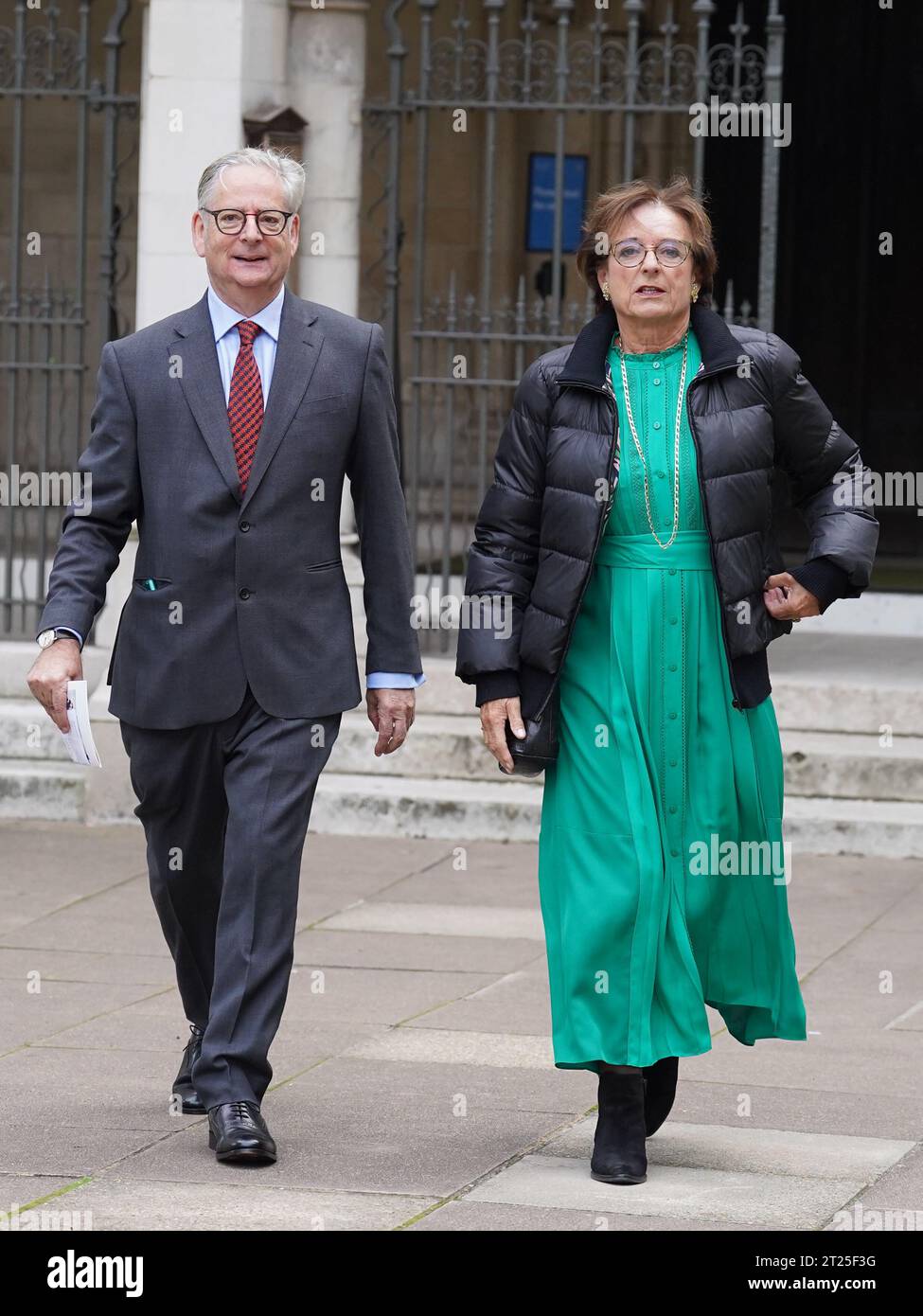 Dominic Lawson und Rosa Monckton kommen zu einem Thanksgiving ...