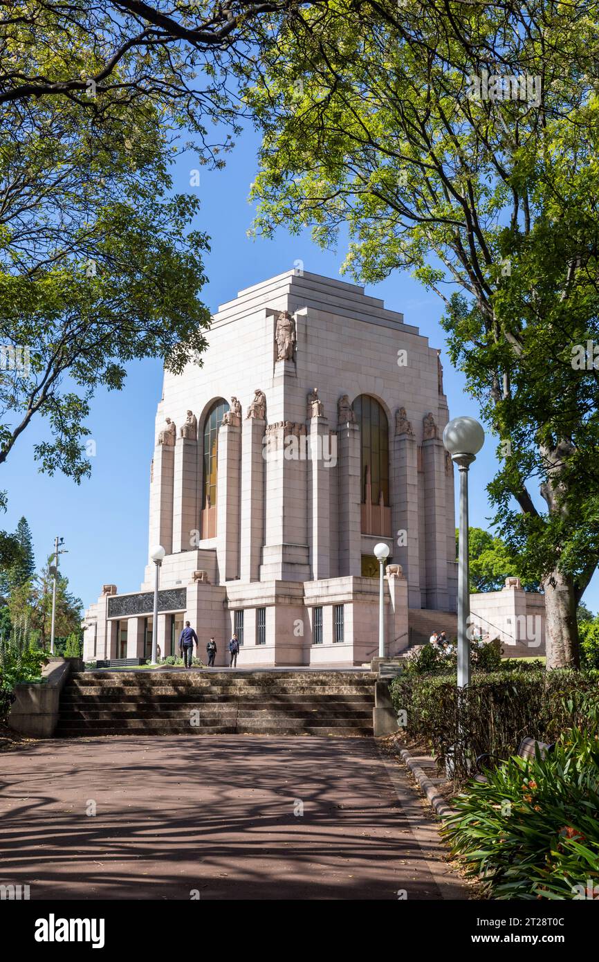 Das ANZAC-Denkmal im Hyde Park Sydney, um an die australischen und ...